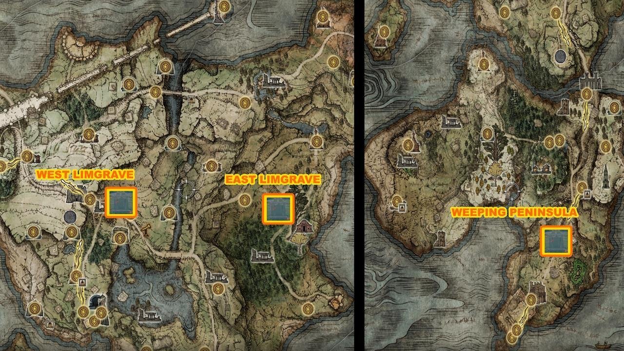 Guida All'Elden Ring: Posizioni Dei Frammenti Della Mappa